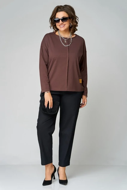 Джемпер 8069 коричневый BLISS купить в интернет магазине Велесмода